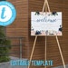 Navy Blush Wedding Welcome Sign | 3 Editable Templates Included ...