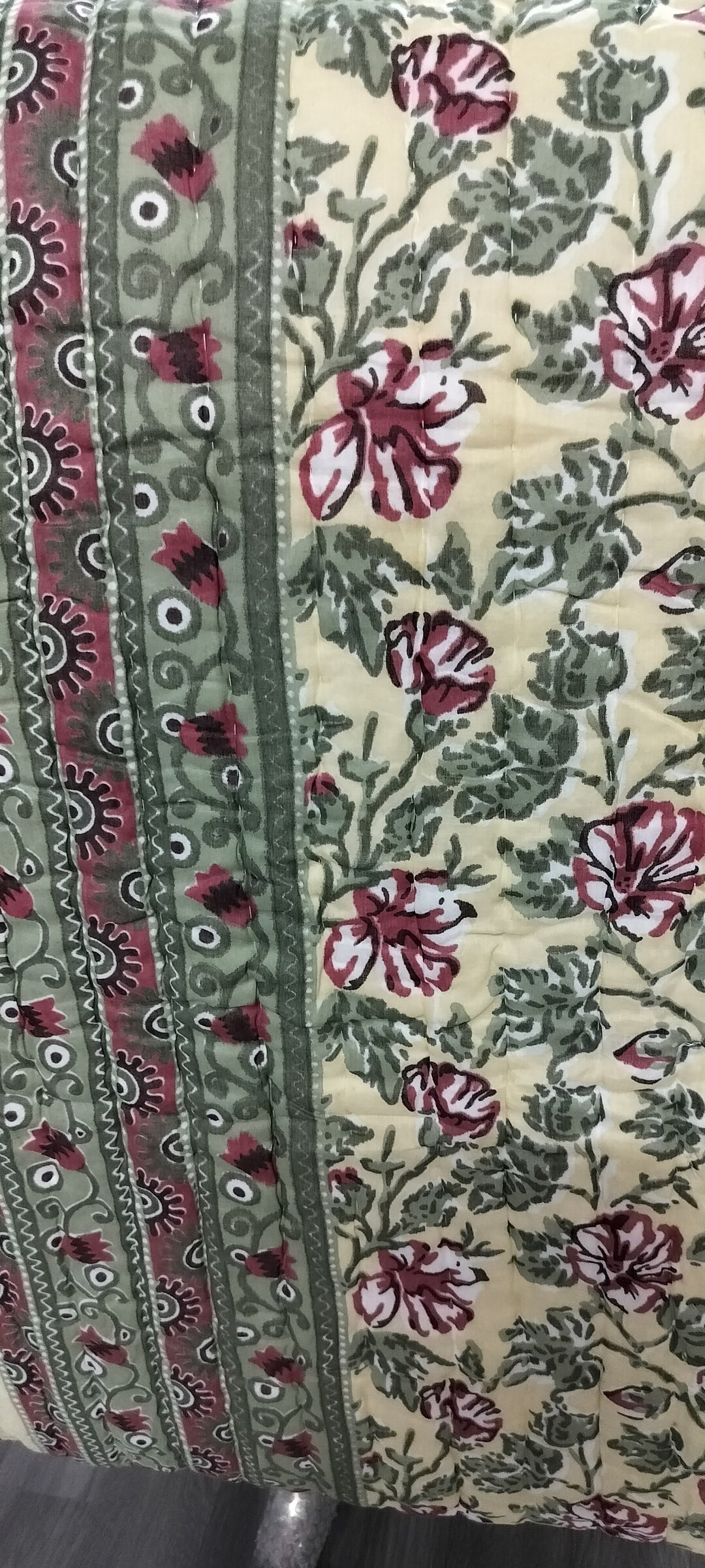 Indian Kantha Quilt Cotton Famous Indian Razai King Quilt - Etsy