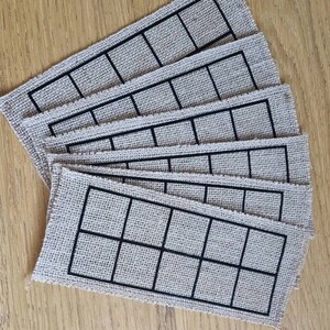 6 Tens Frames on Natural Hessian - Etsy