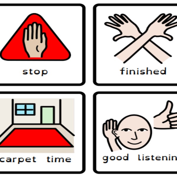 Makaton Lanyard Cards - Etsy UK