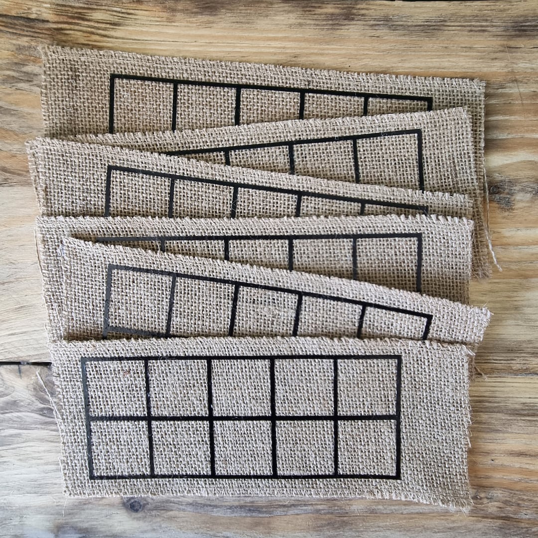 6 Tens Frames on Natural Hessian - Etsy