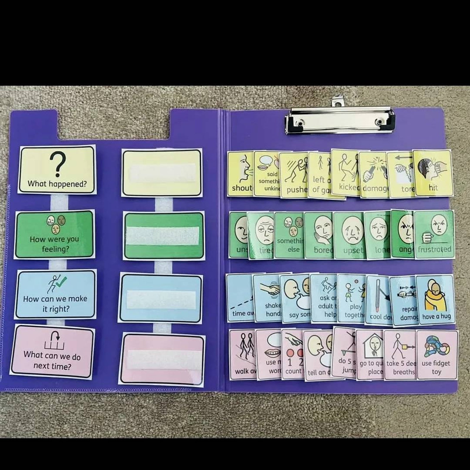 Restorative Behaviour Chart - Etsy