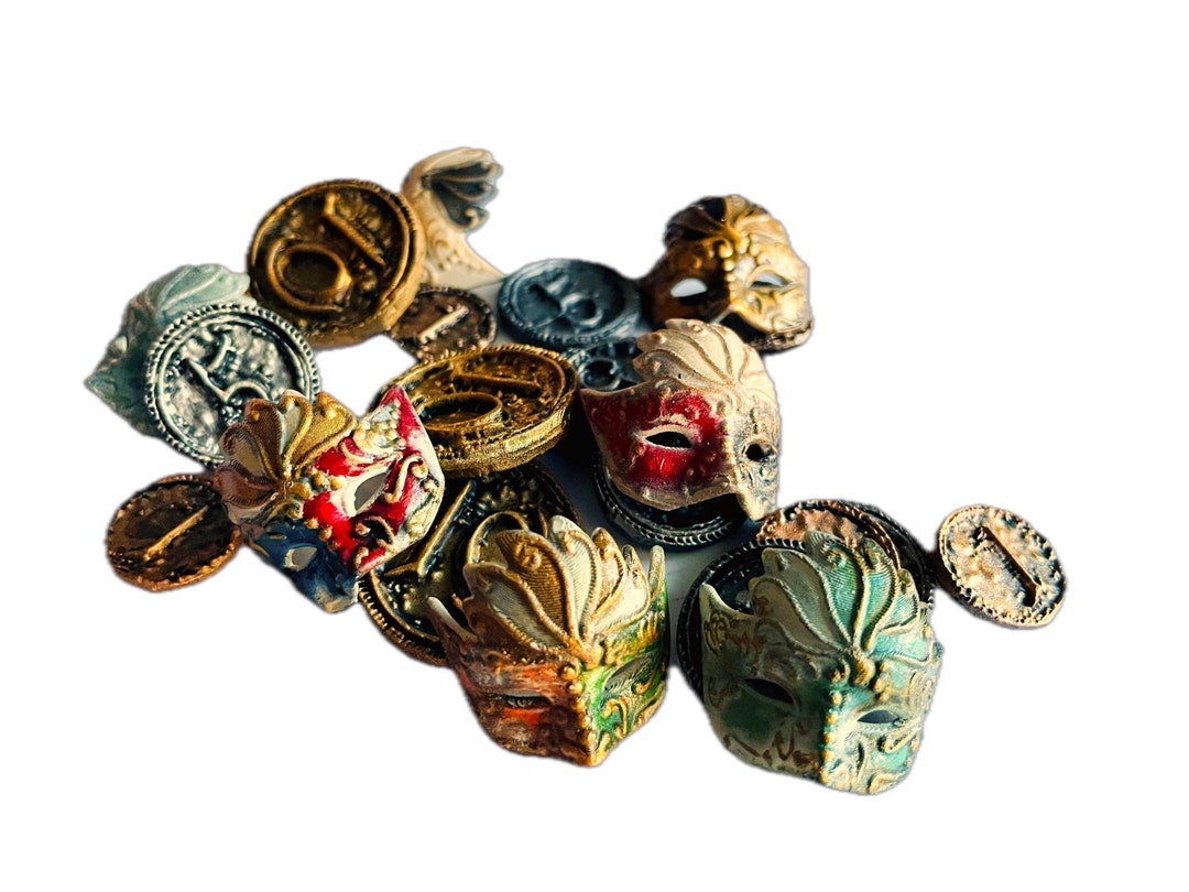 Mascarade: Venetian Mask Revealed Card Tokens and Medieval Coins - Etsy