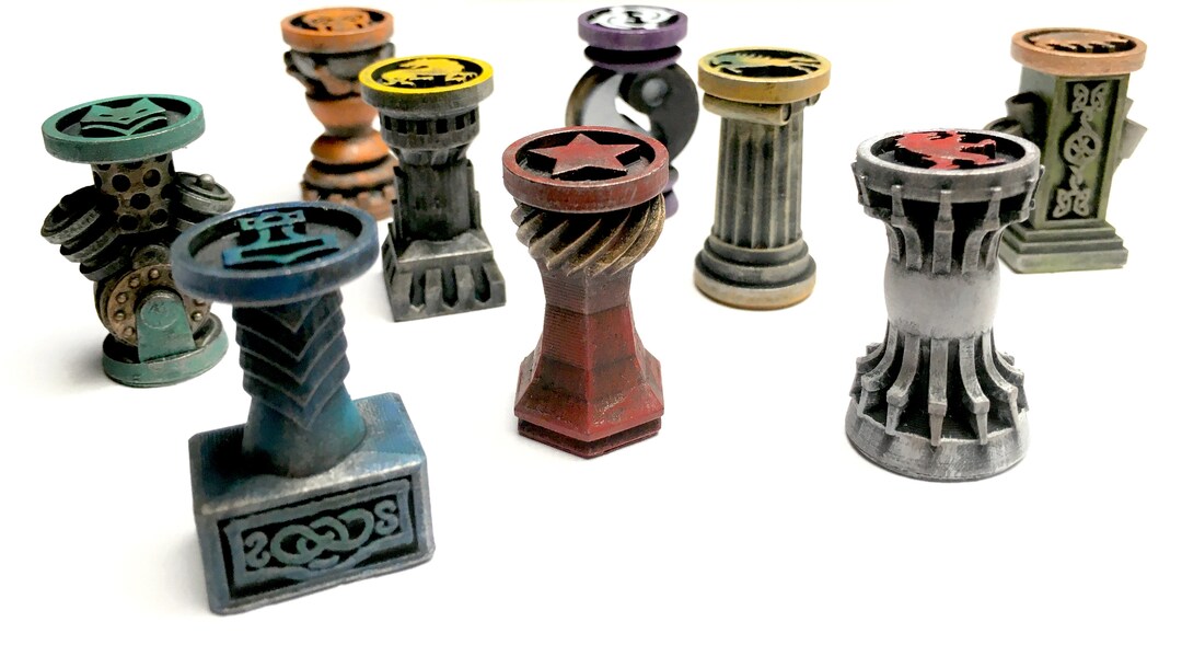 Scythe - Unique Player Action Tokens, Hand-painted! - Etsy