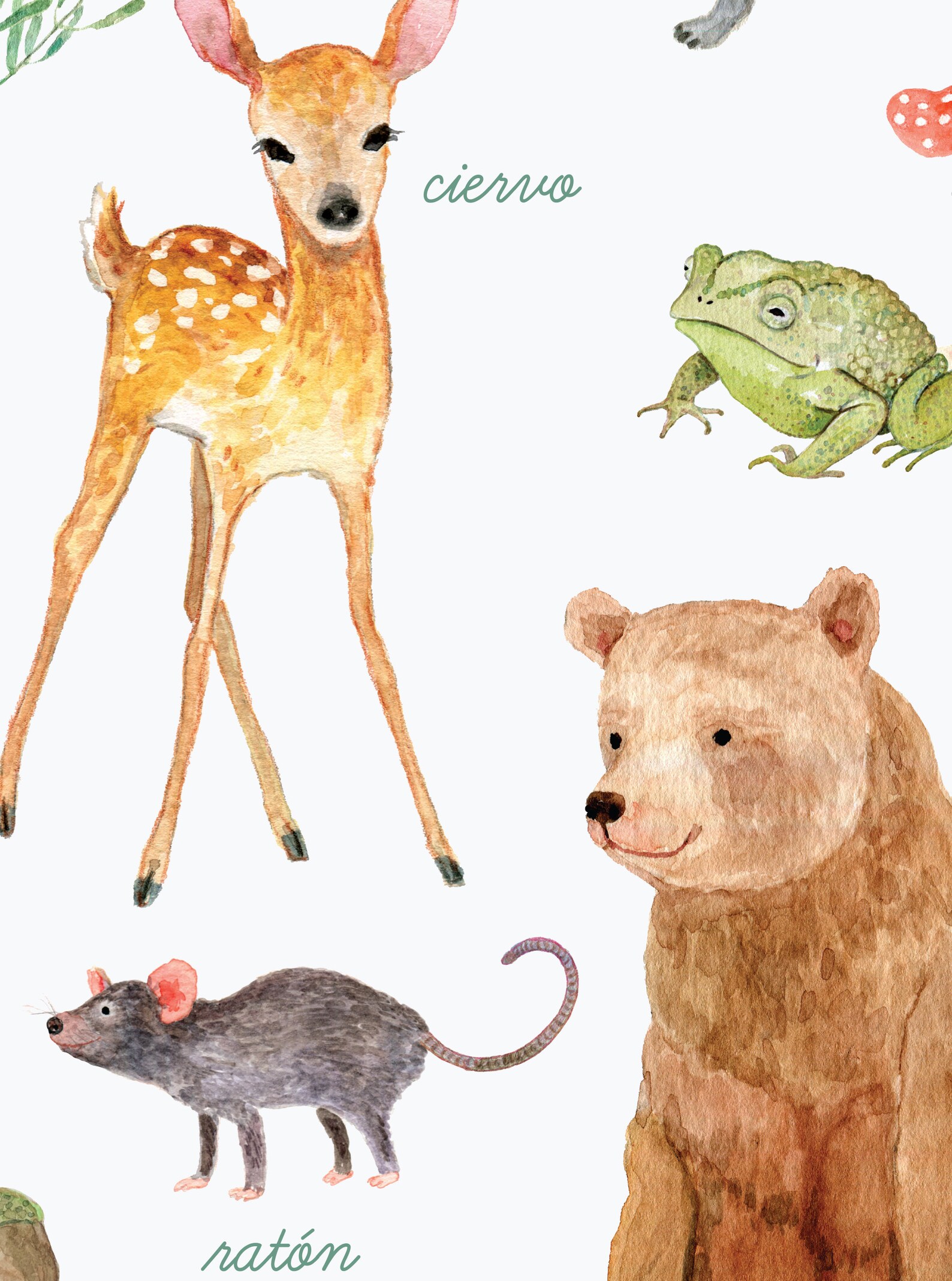Woodland Nursery in Spanish, Expecting Mom Gift, Montessori Bebe, Wall ...