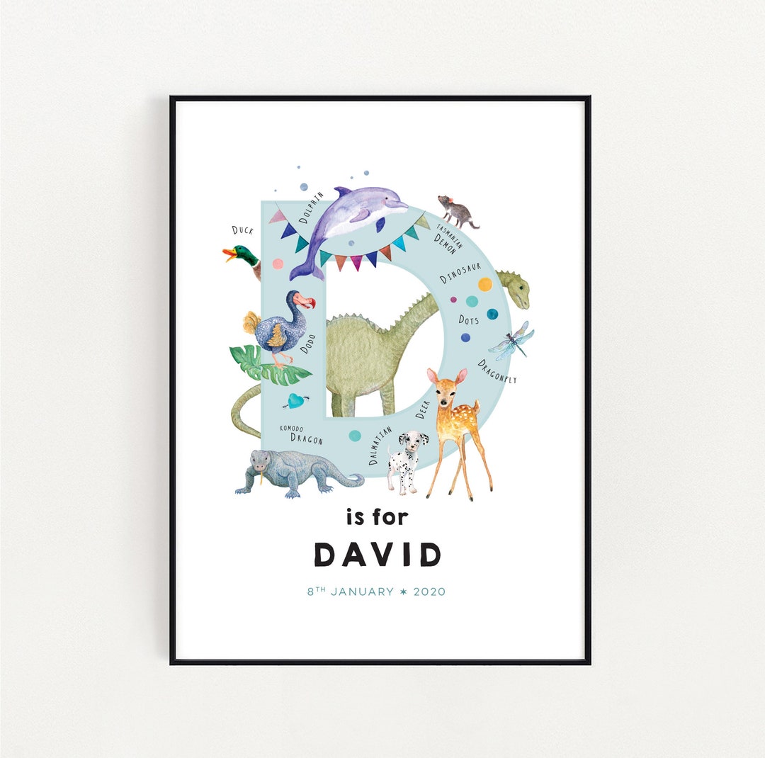 First Letter Initial D, Wall Decore, Expecting Mom Gift, Montessori ...