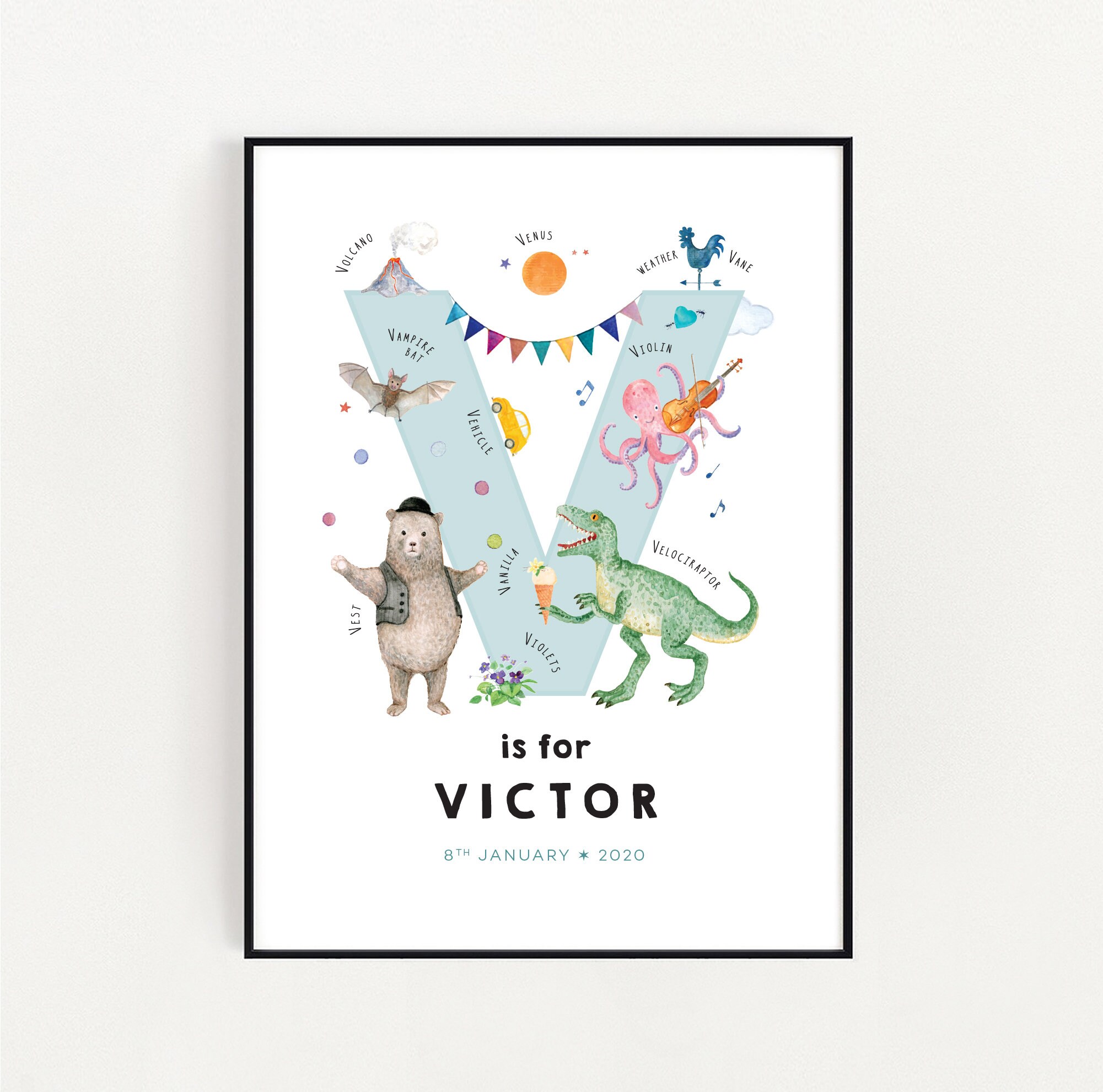 First Letter Initial, Wall Decore, Expecting Mom Gift, Montessori Bebe ...