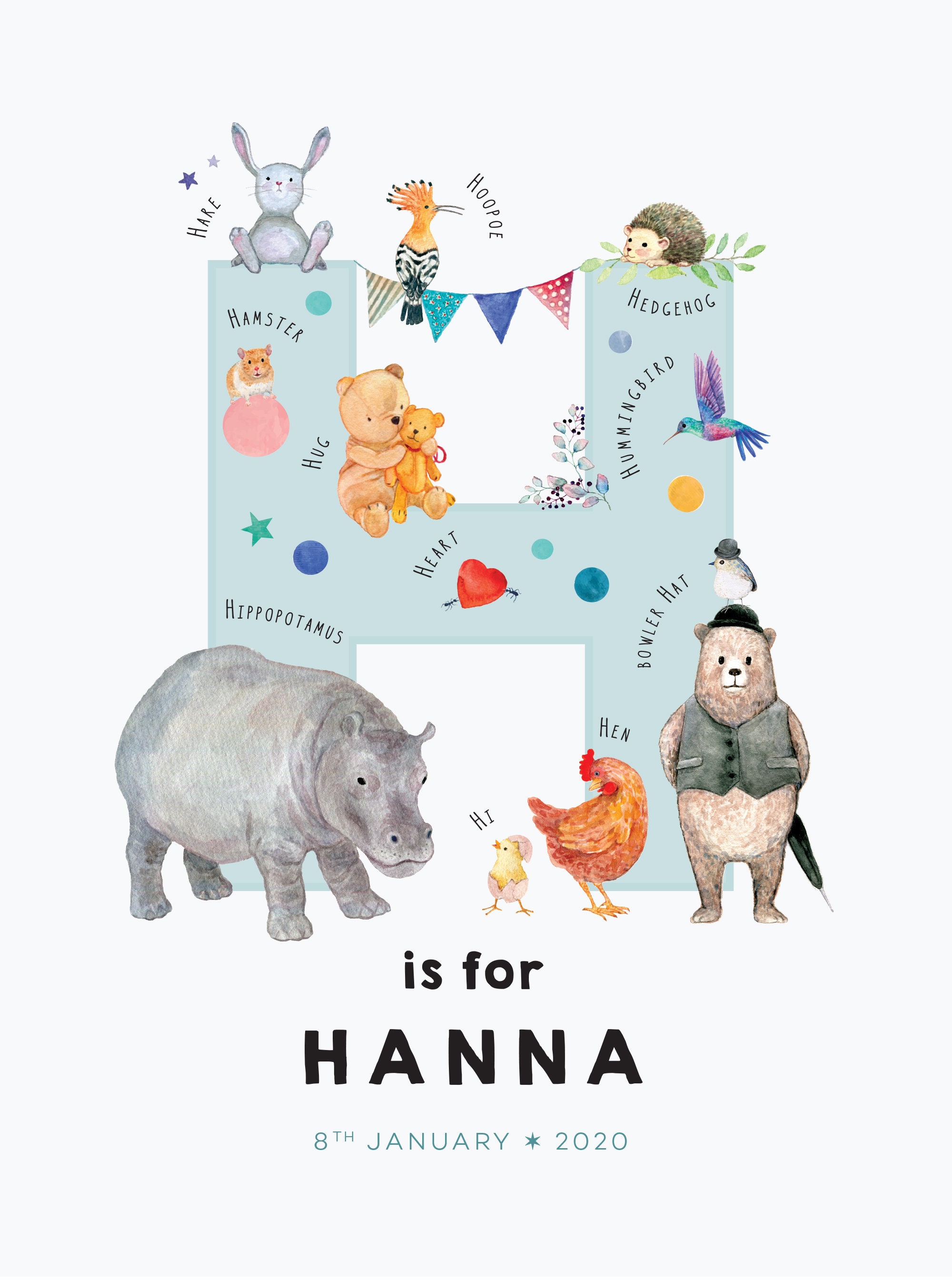 First Letter Initial, Wall Decore, Expecting Mom Gift, Montessori Bebe ...