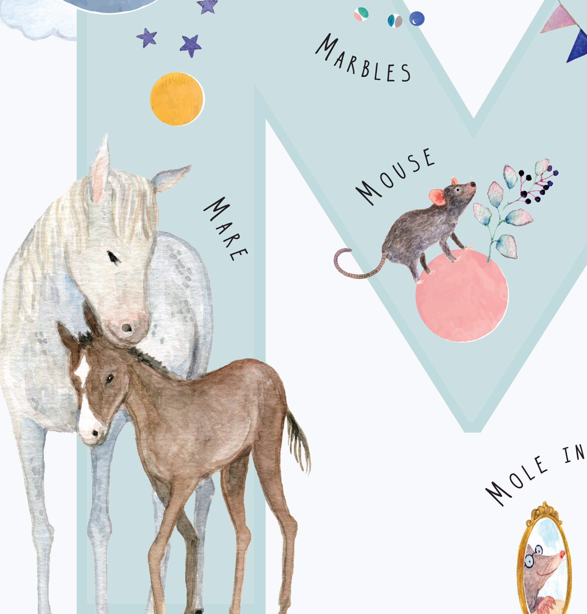 First Letter Initial, Wall Decore, Expecting Mom Gift, Montessori Bebe ...