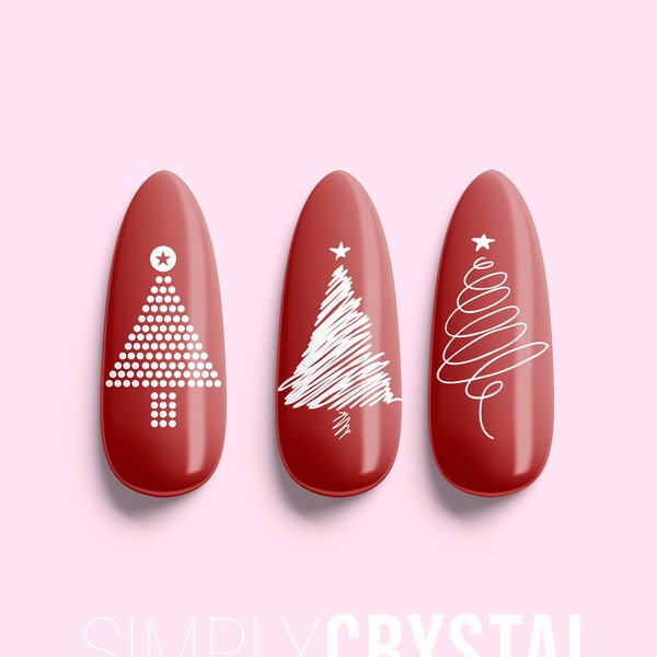 Christmas Nail Decals - Etsy