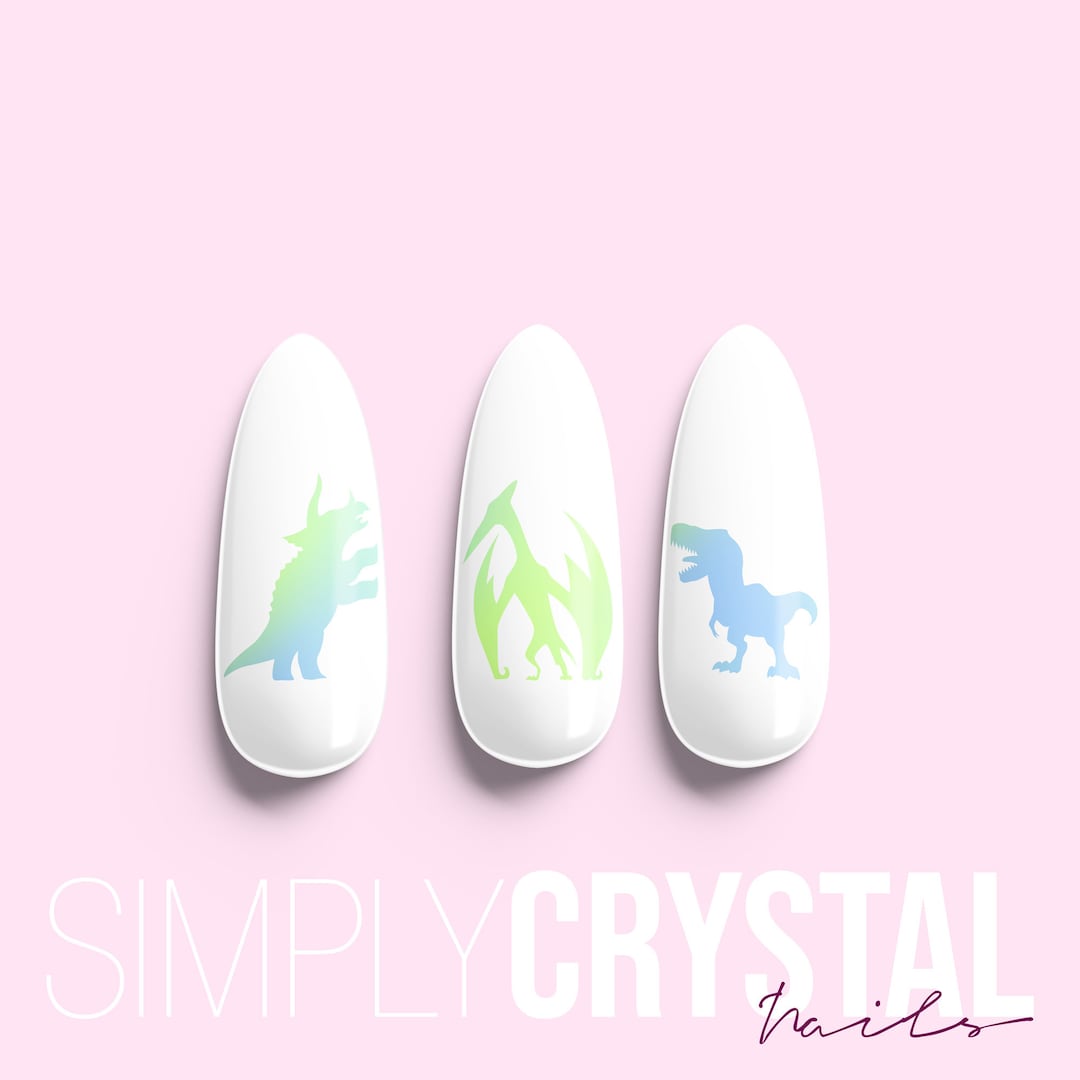 Dinosaur Nail Stickers! Dinosaur Nails! T-rex Nails! Nail Stickers ...