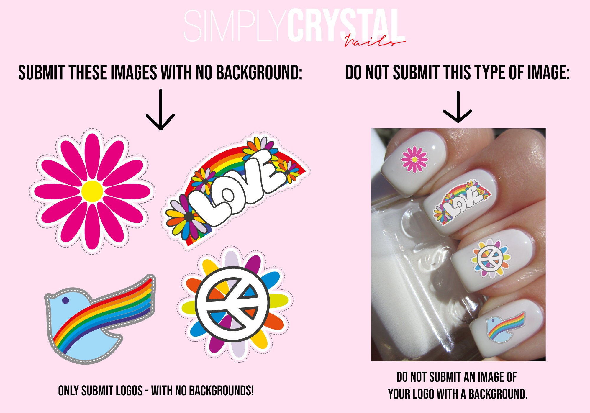 Custom Waterslide Nail Decals! Custom Nail Decals! Personalized ...