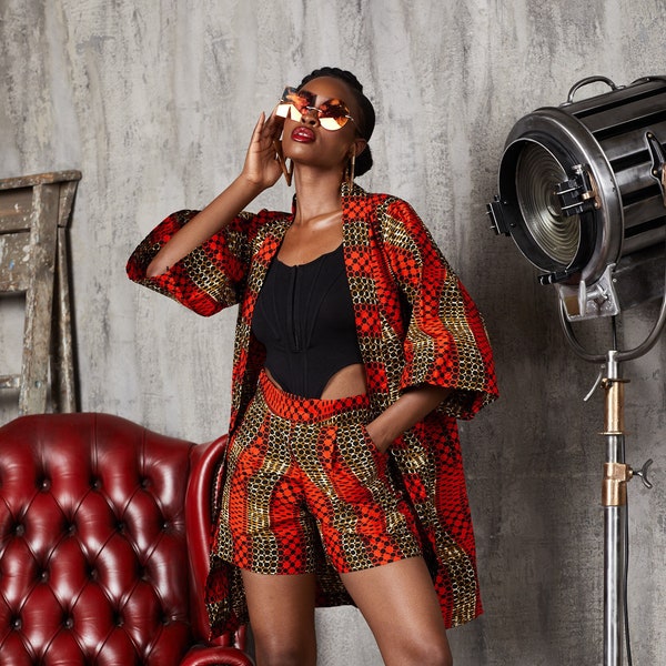 African Print Shorts - Etsy