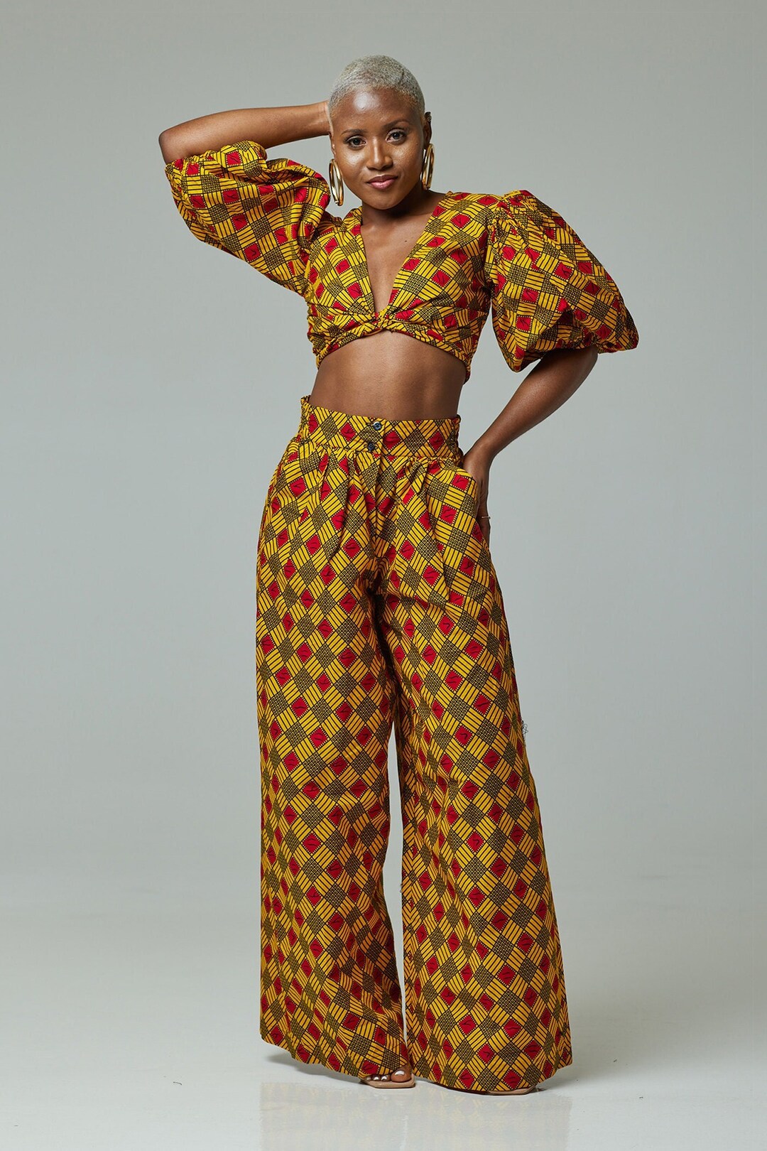 Siran Ankara Wrap Topafrican Print Top Ankara Top Plus Etsy