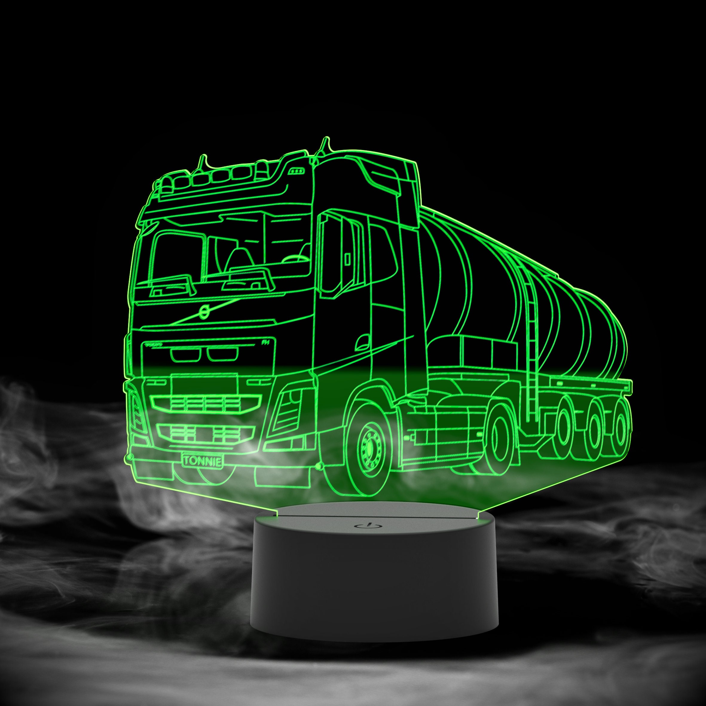 TRUCK NIGHT LIGHT Kids Volvo Truck Night Light 3d Illusion Personalized ...