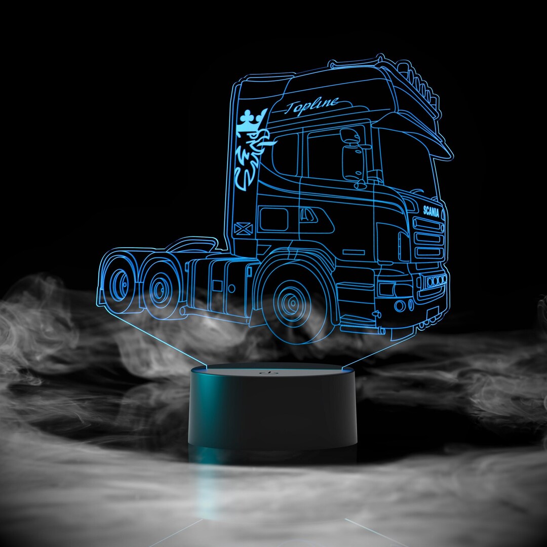 Truck Night Light, LED Night Light, Night Light, Birthday, Bedroom ...