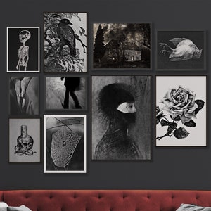 Dark Goth Decor Macabre Aesthetic Printable Gallery Wall Art Set - Etsy
