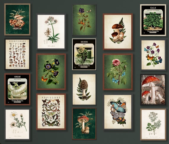 Dark Cottagecore Aesthetic Printable Gallery Wall Art Set | Etsy