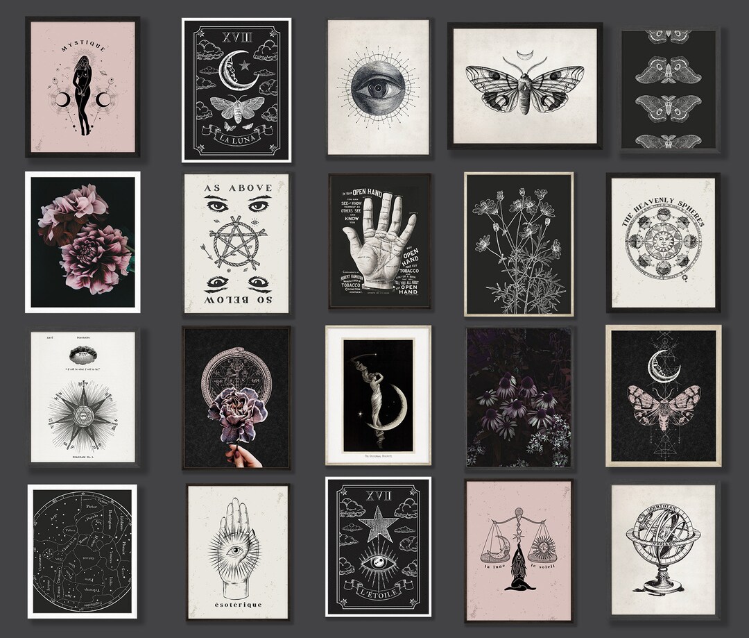 Witchy Esoteric Decor Printable Gallery Wall Art Set Mega Bundle ...
