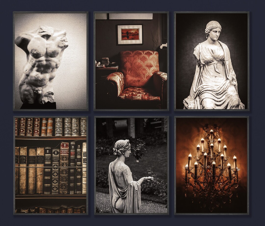 Dark Academia Decor Aesthetic Printable Wall Art Set, Vintage Gothic ...