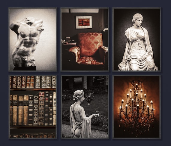 Dark Academia Decor Aesthetic Printable Wall Art Set Vintage - Etsy