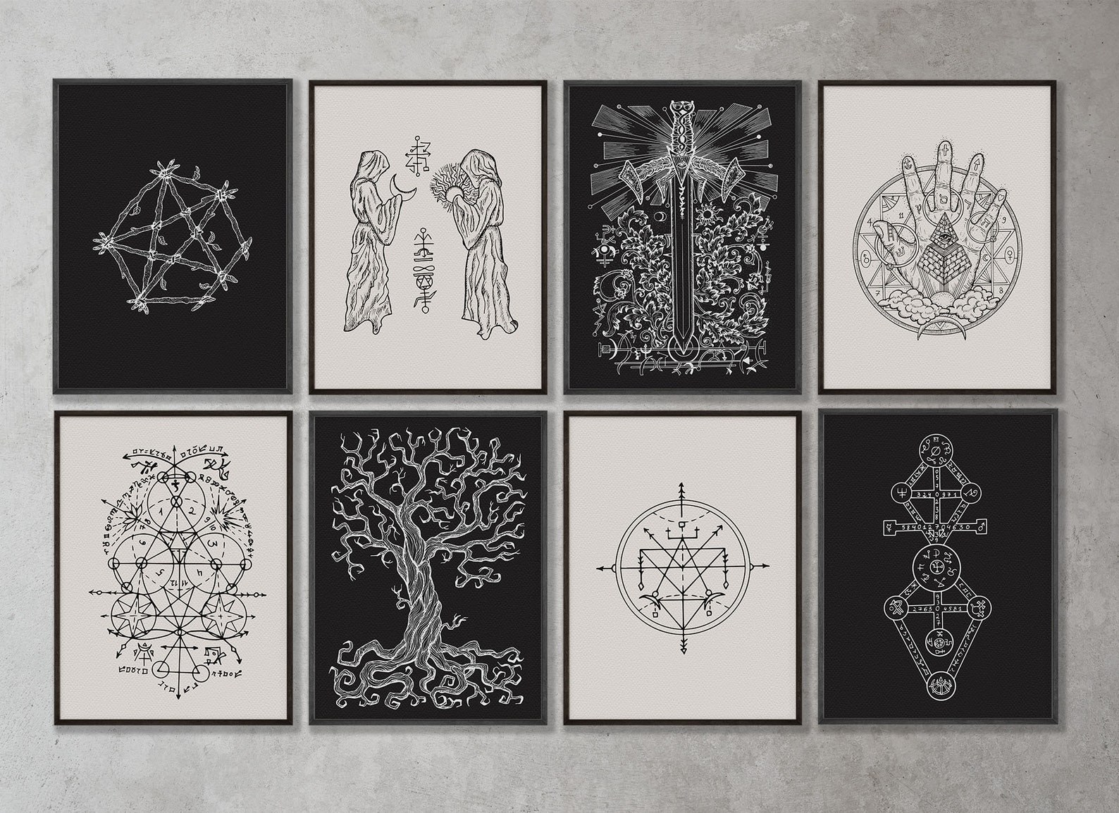 Occult Decor Goth Aesthetic Printable Wall Art Bundle Vintage - Etsy