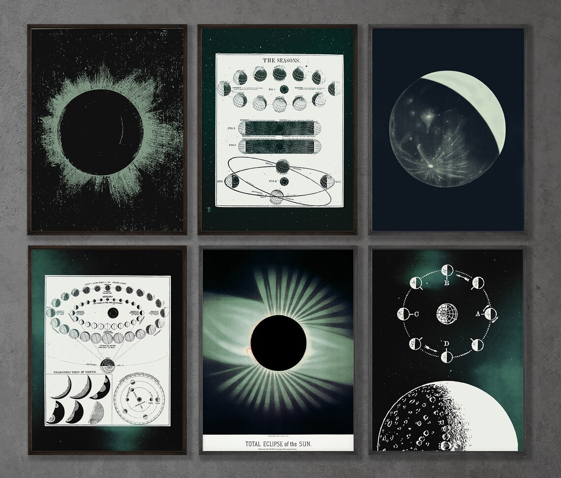 Vintage Moon Esoteric Occult Decor Printable Gallery Wall Art - Etsy
