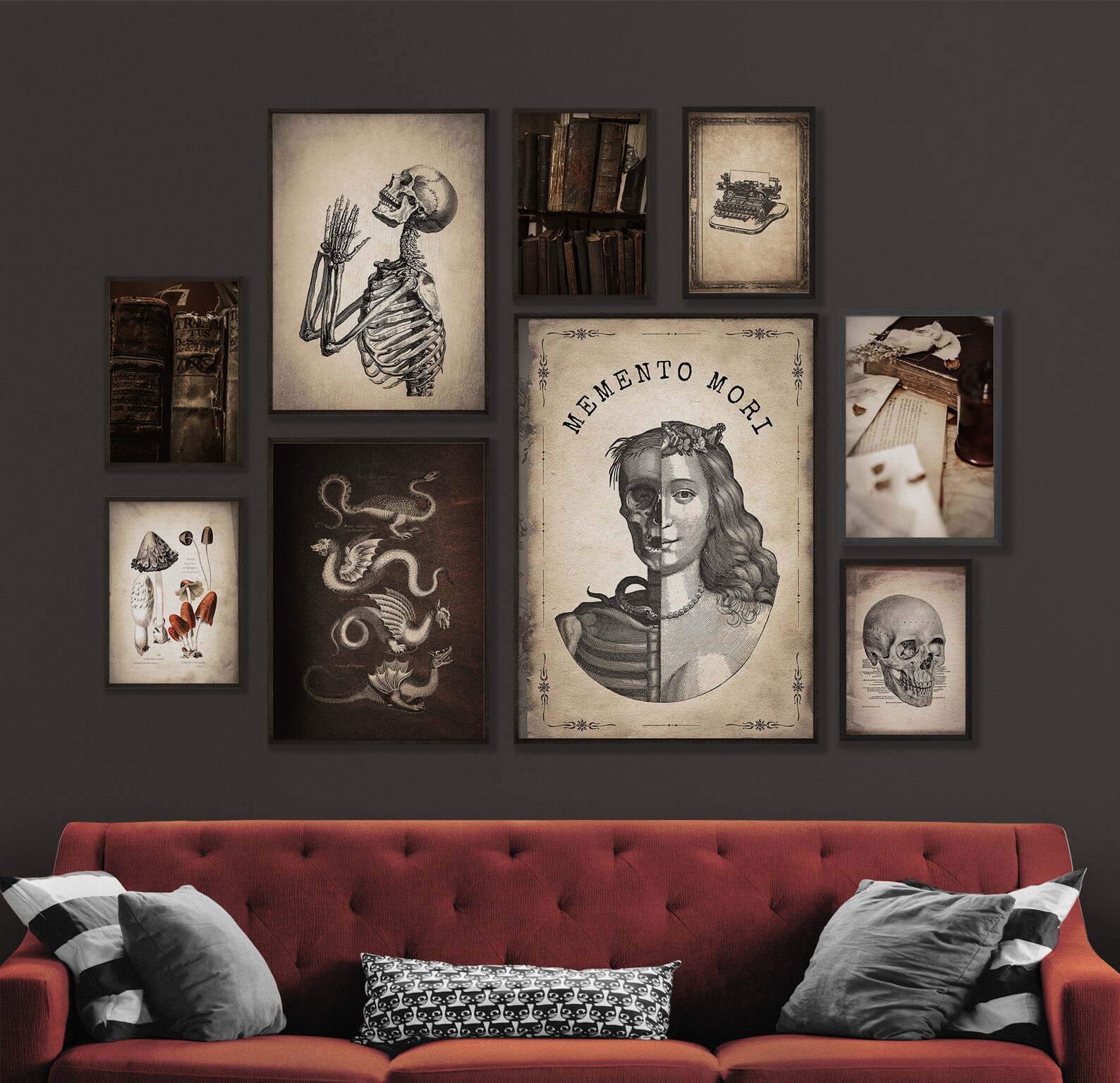 Dark Academia Decor Aesthetic Printable Gallery Wall Art Set - Etsy