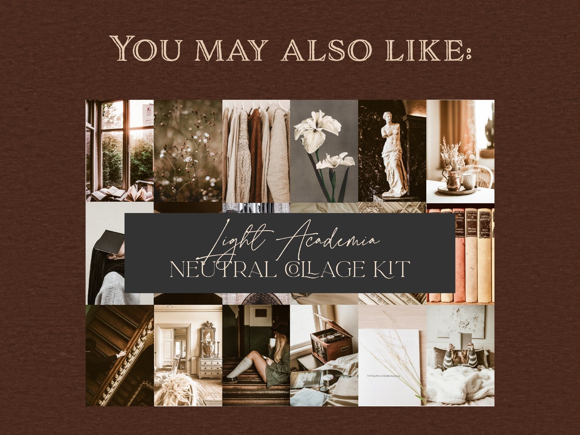 Dark Academia Decor Wall Collage Kit Vintage Gothic College - Etsy