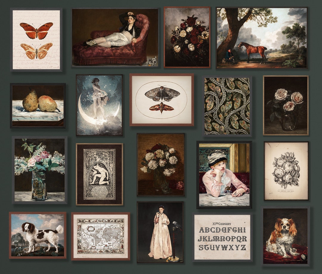 Dark Academia Decor Moody Printable Gallery Wall Art Set Mega Bundle ...
