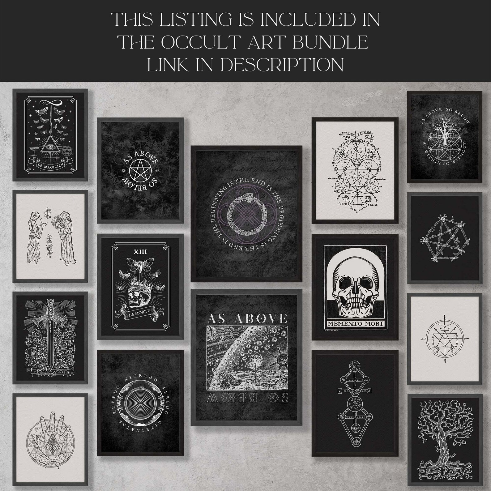As Above so Below Witchy Decor Printable Wall Art Occult Home | Etsy