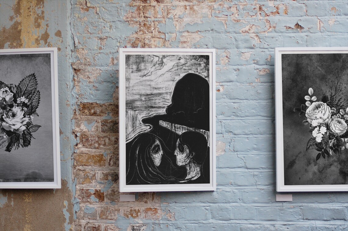 Goth Romance Dark Macabre Aesthetic Printable Gallery Set - Etsy