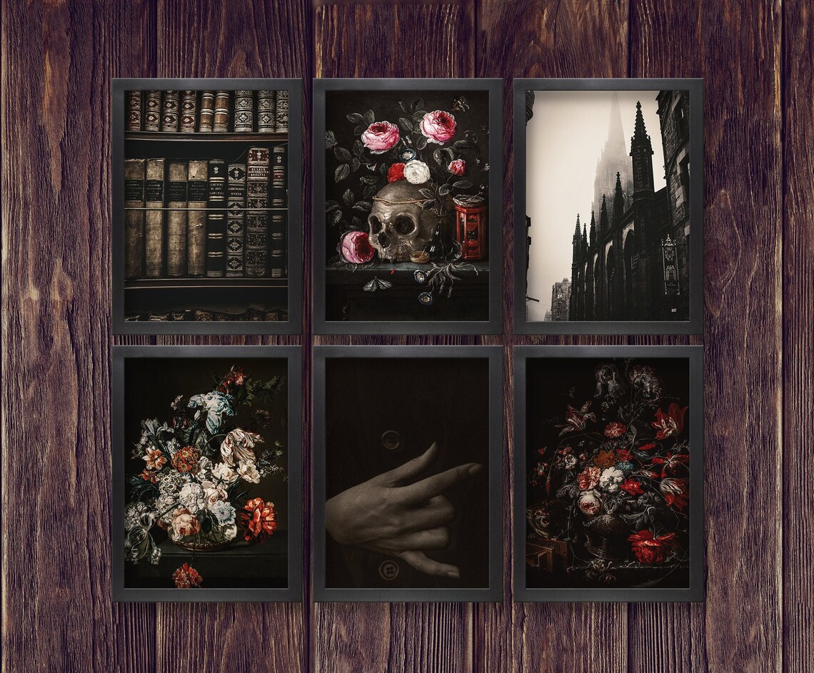 Dark Academia Decor Prints Aesthetic Wall Art Set Vintage - Etsy