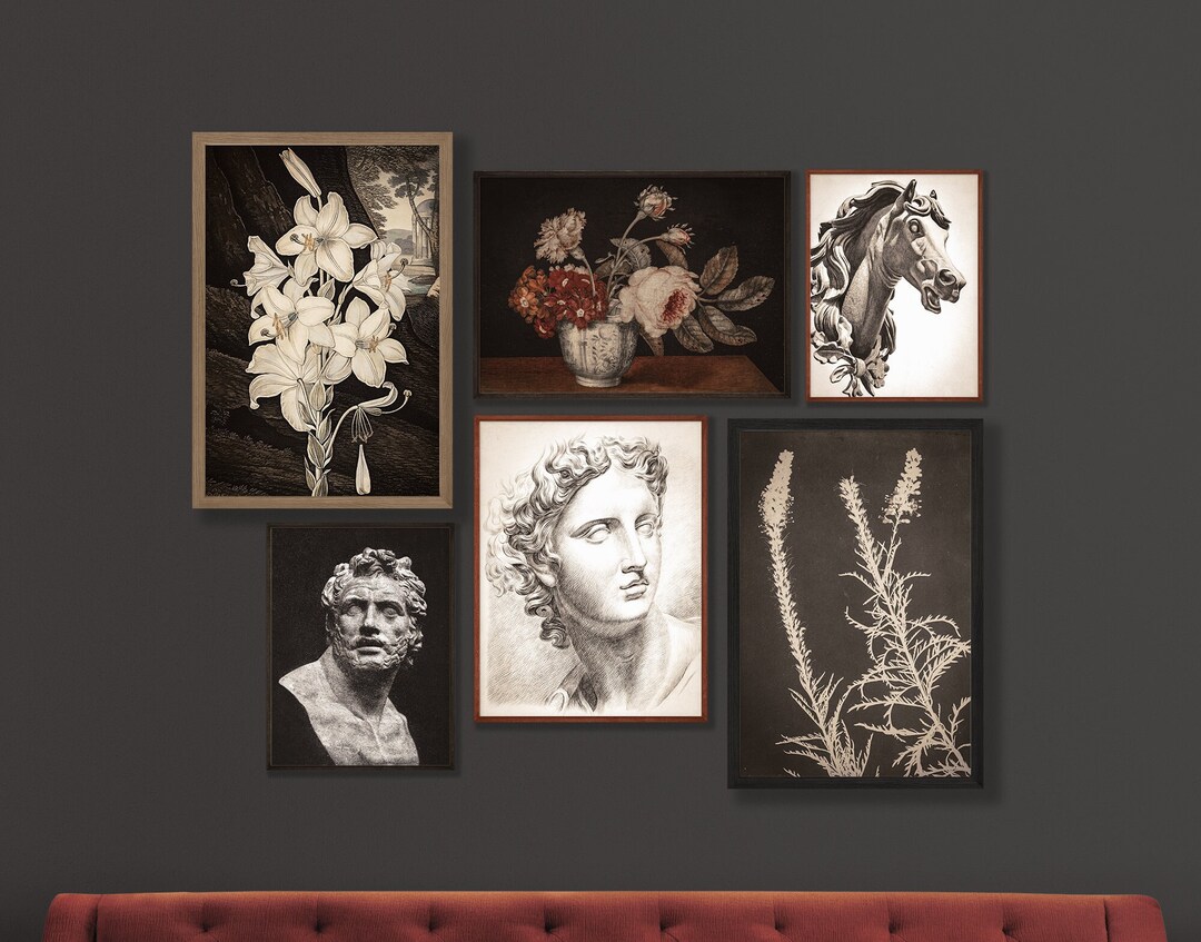 Dark Academia Decor Printable Gallery Wall Set, Vintage Goth Aesthetic ...