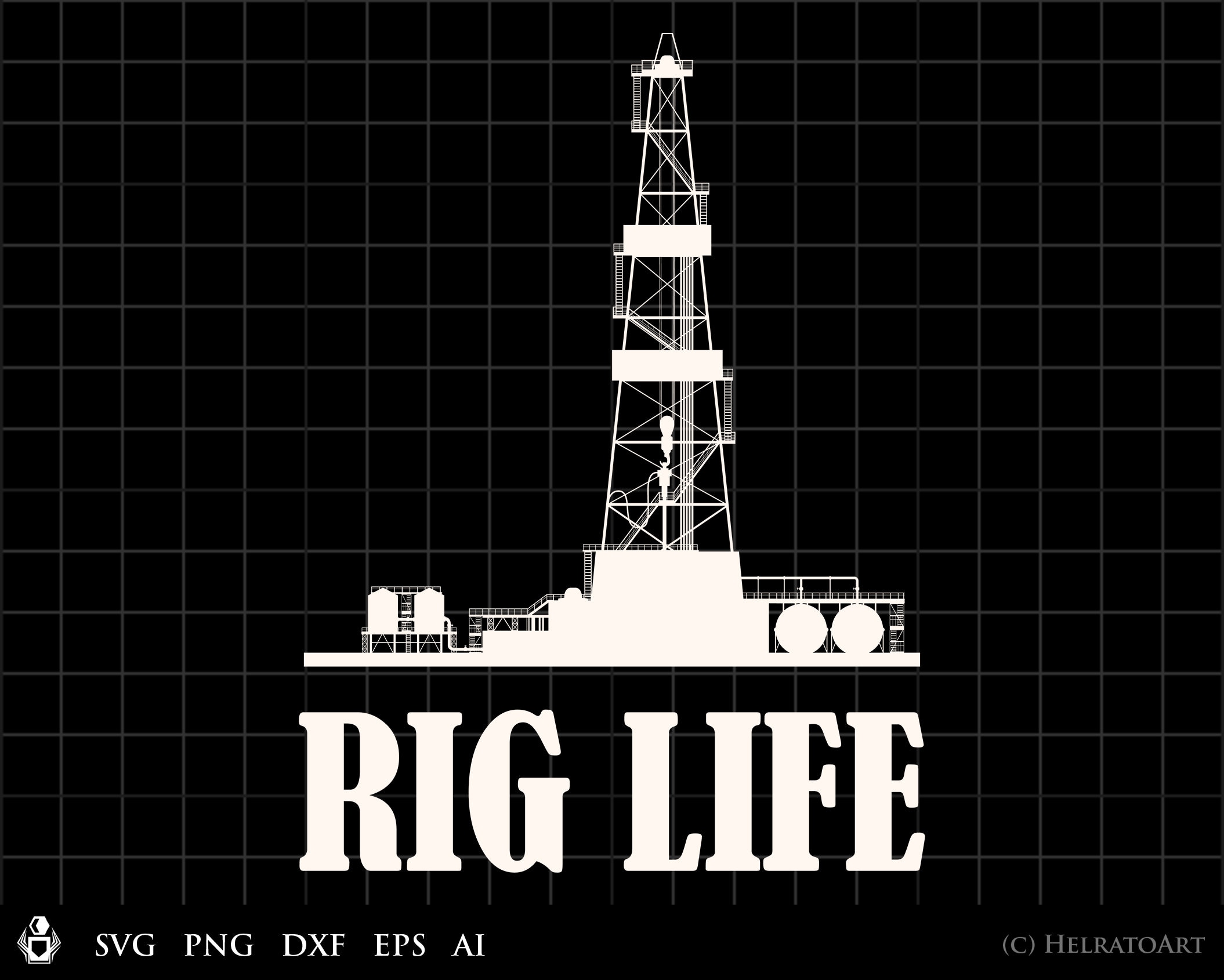 Oilfield Svg Rig Life Graphic Art for Commercial and - Etsy