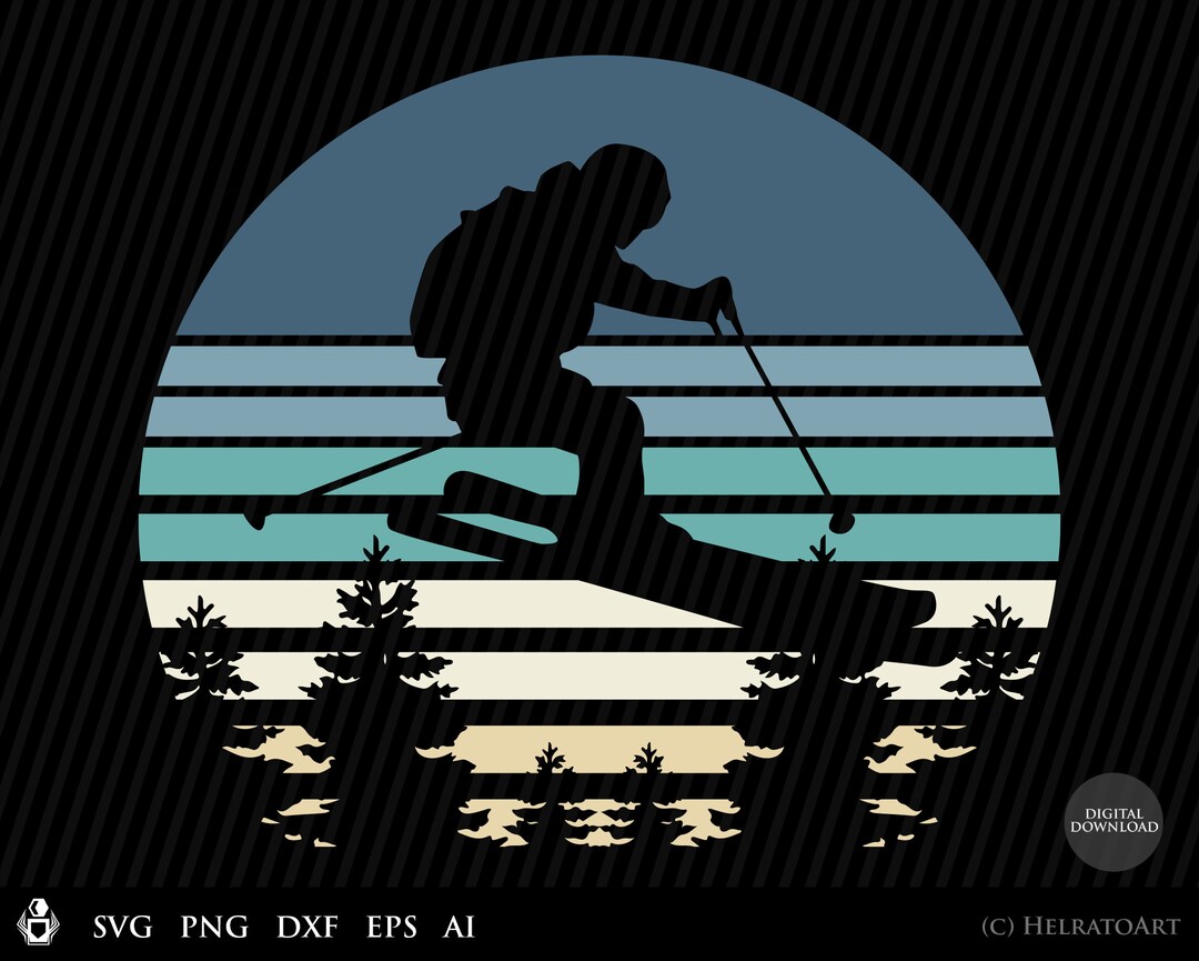 Snowboard SVG, Retro Snowboarding Svg, Skiing Clipart, Snowboard Cut ...