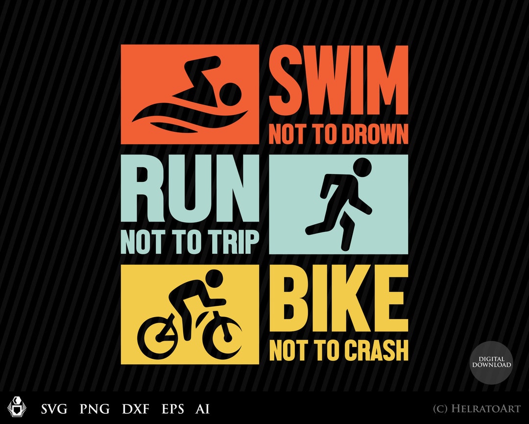 Triathlon SVG, Swim Run Bike Svg, Clipart, Running Cut File, Ironman ...