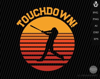 Baseball Touchdown Svg - Etsy
