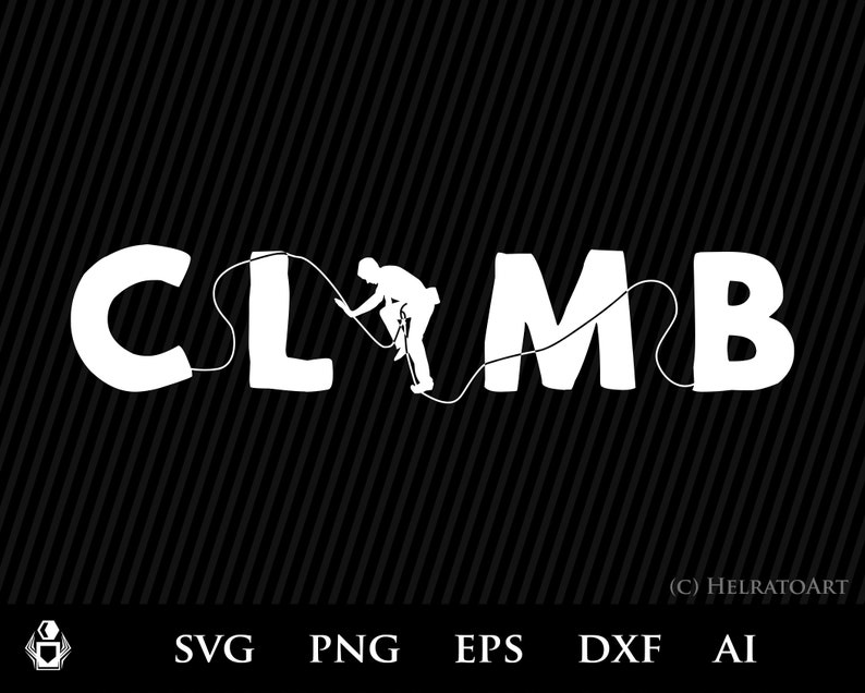 Rock Climbing SVG CLIMB graphic design bouldering svg | Etsy