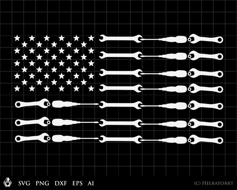 Handyman SVG American Patriotic Flag Mechanical Tools for - Etsy