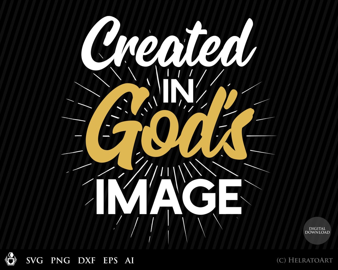 Christian SVG - Created in God's Image, Bible Religious Clipart and ...