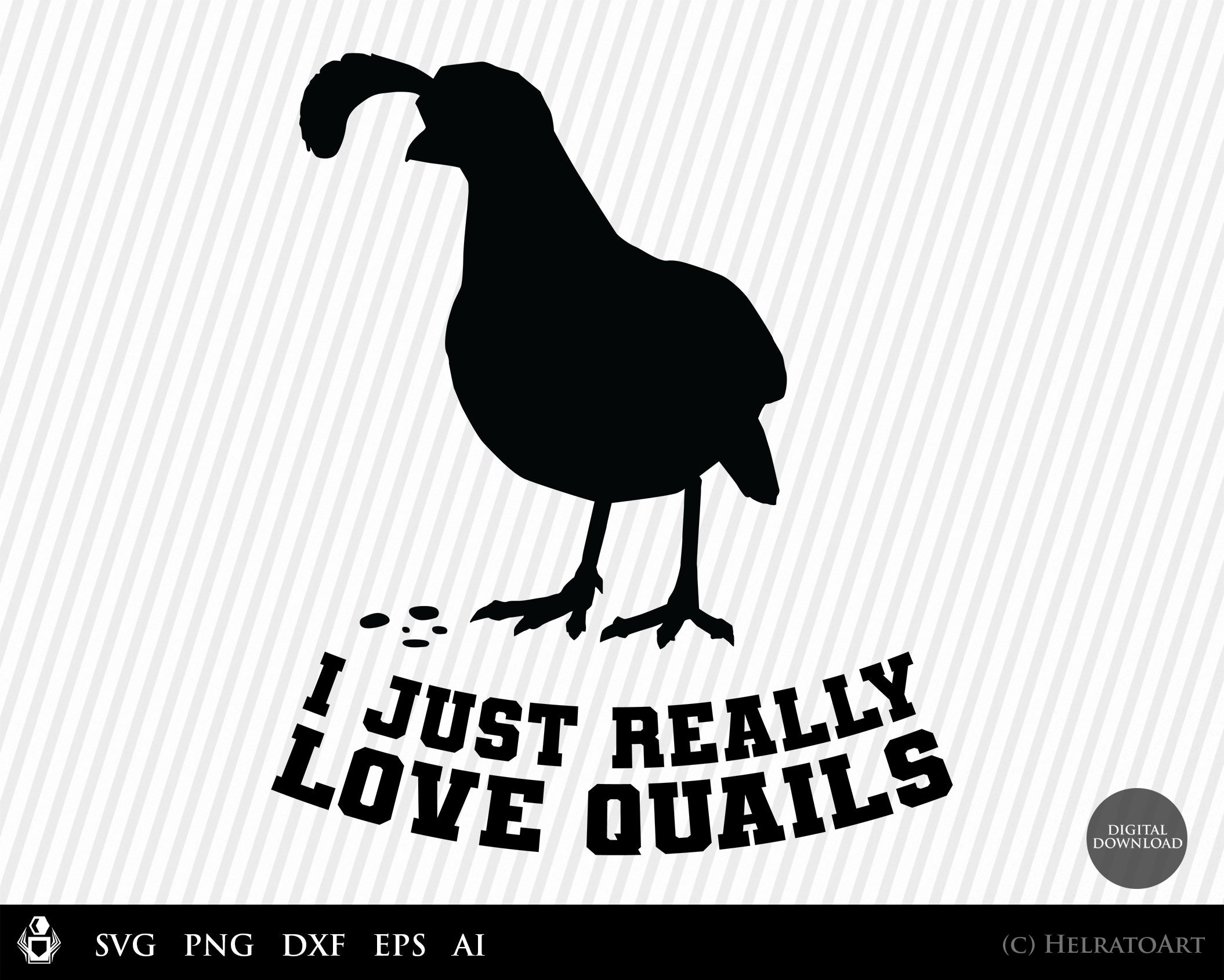 Quail SVG I Just Really Love Quails Svg Silhouette Outdoor - Etsy