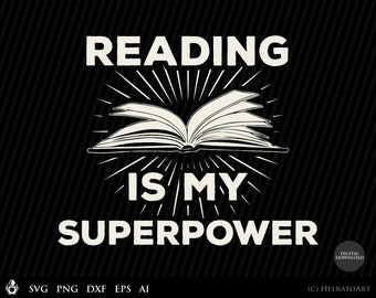 Reading is My Superpower - Etsy