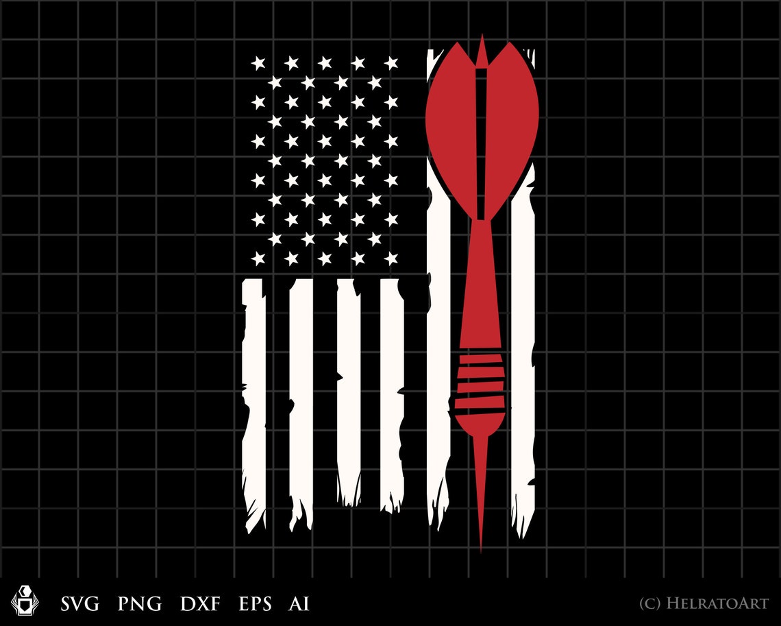 Dart SVG Dart American Flag Svg patriotic svg dart board - Etsy Italia