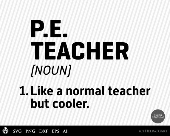 PE Teacher SVG Physical Education Svg Gym Teacher Svg Pe | Etsy