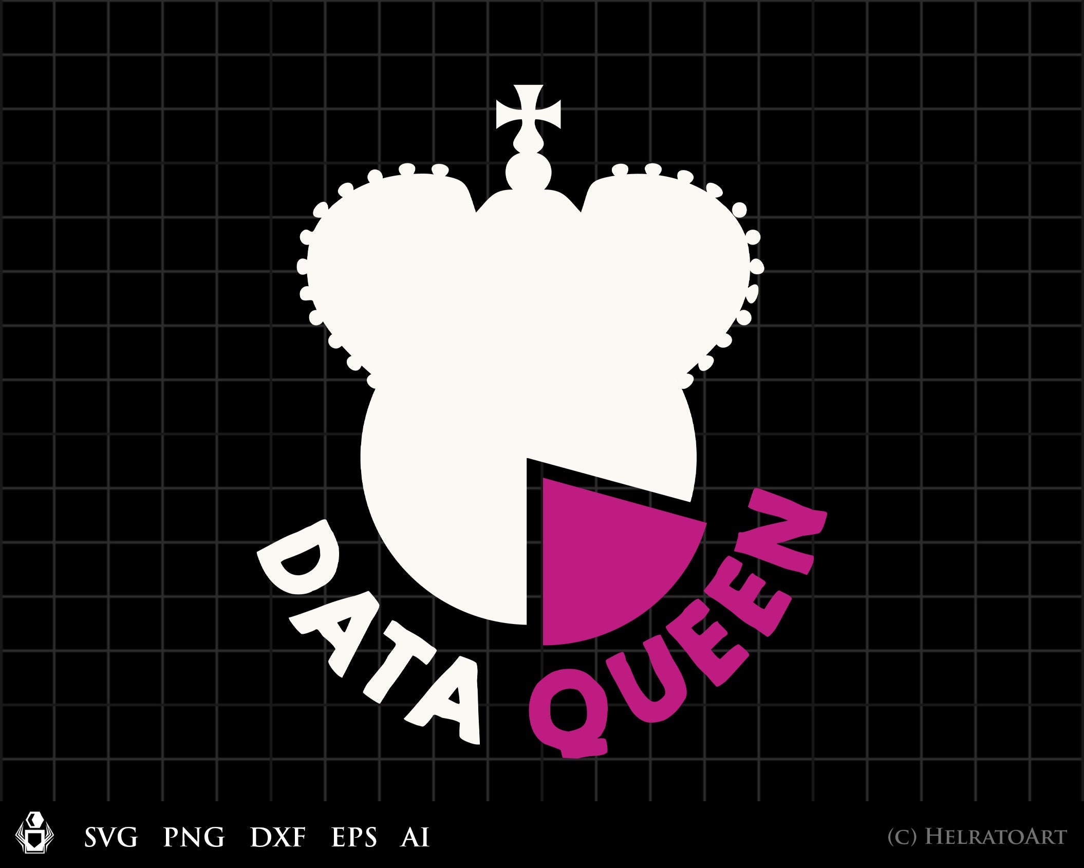 Data Analyst SVG Data Queen Graphic Clipart for Commercial - Etsy