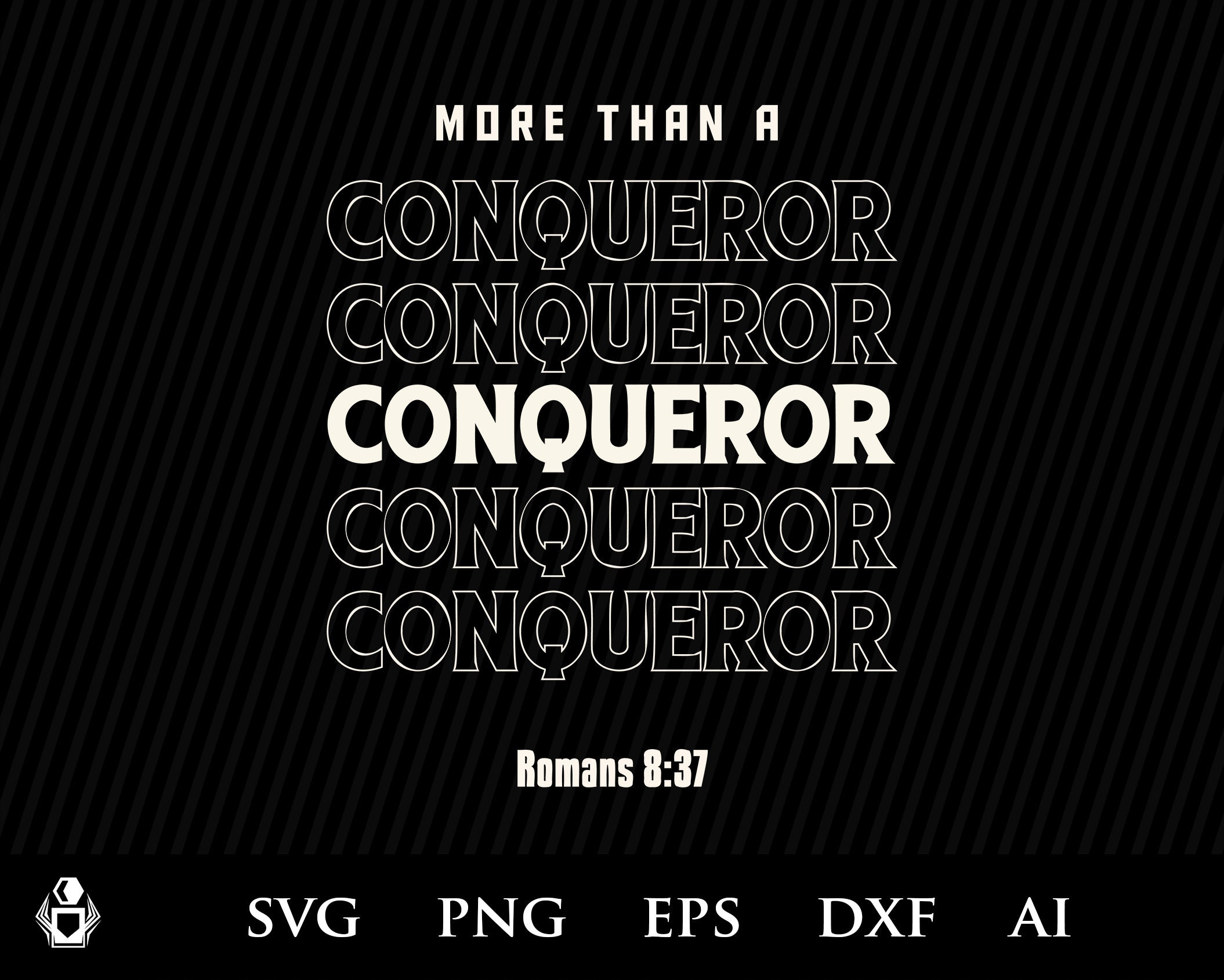 Christian Svg More Than a Conqueror SVG quotes svg | Etsy