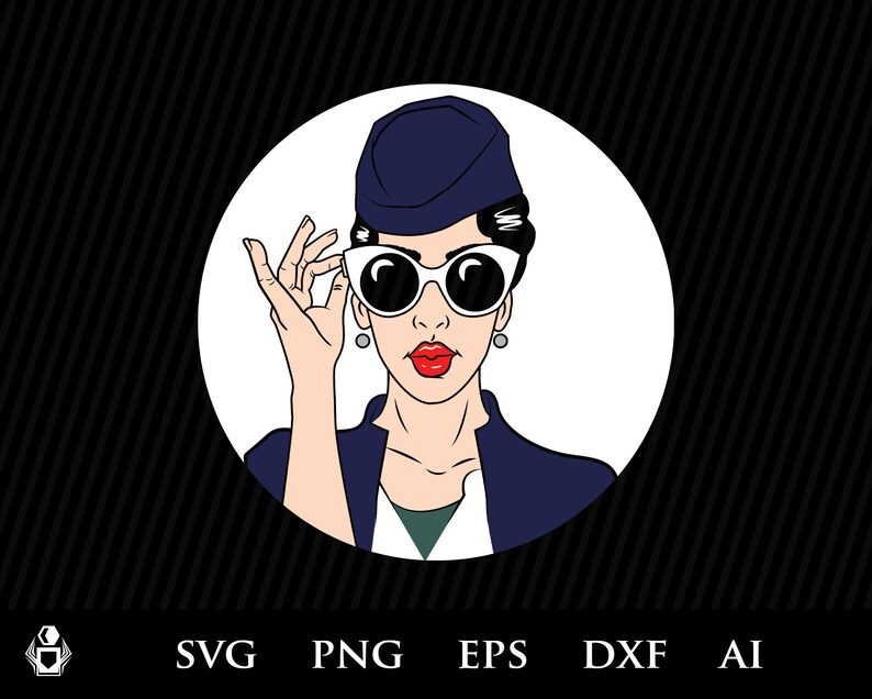 Flight Attendant Svg File Colored Cabin Crew Svg - Etsy