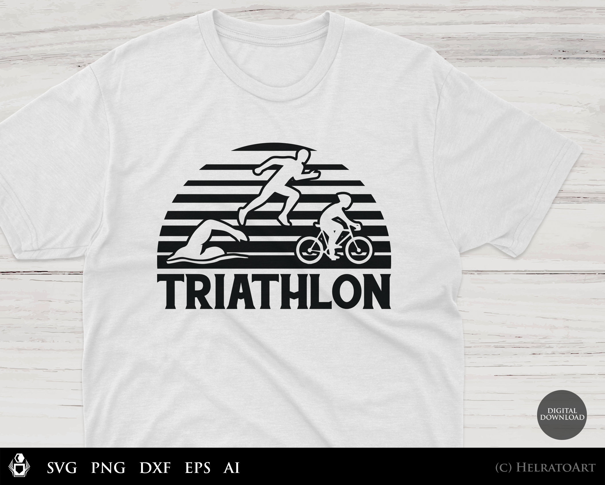 Triathlon SVG Retro Triathlon Svg Clipart Running Cut File | Etsy