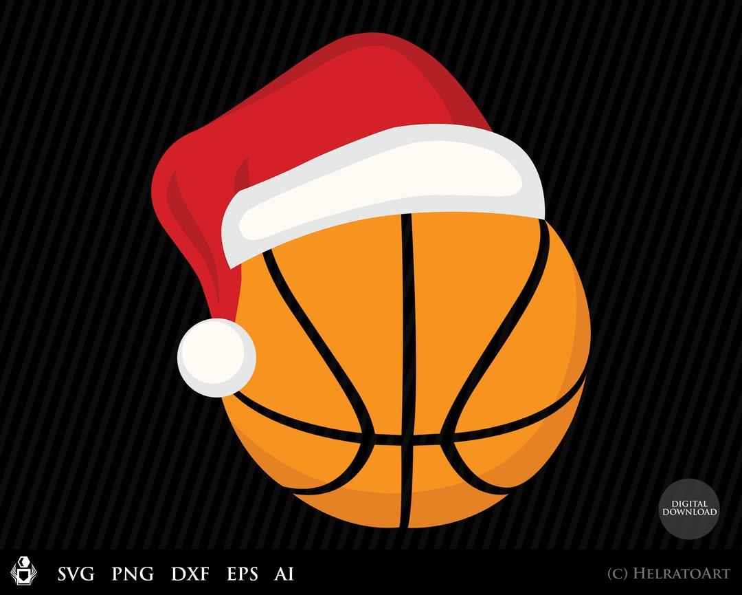 Basketball SVG, Basketball Santa Claus Hat Svg, Christmas Svg ...